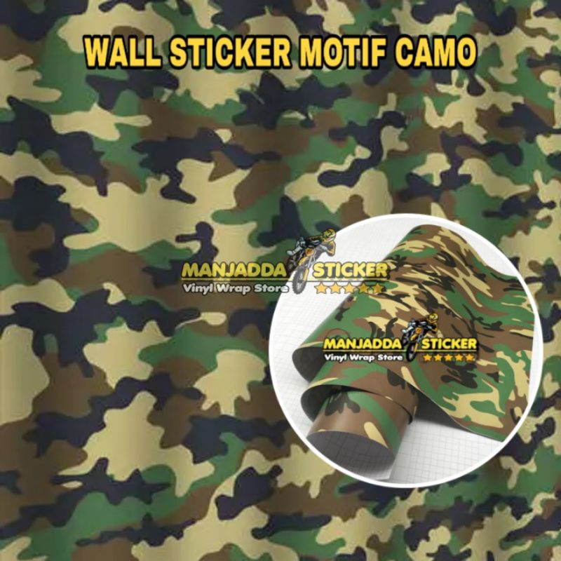 Jual WALL STIKER MOTIF DORENG ARMY STICKER CAMO | Shopee Indonesia