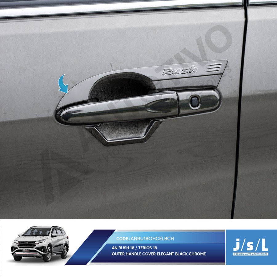 Jual All New Rush Outer Handle Cover Elegant Black Chrome JSL Mangkok Cover | Shopee Indonesia