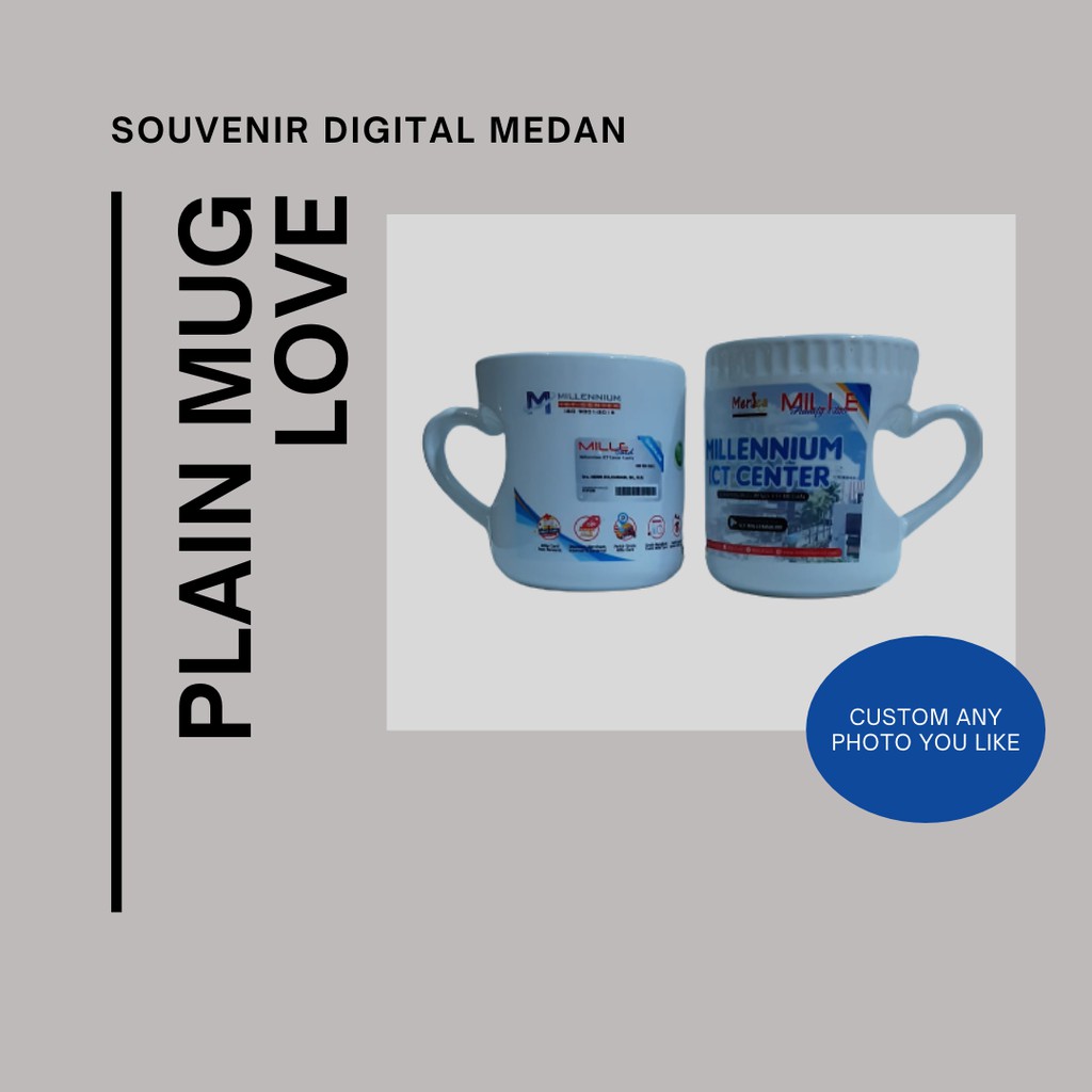 Jual PLAIN MUG LOVE CUSTOM/ MUG LOVE POLOS CUSTOM | Shopee Indonesia