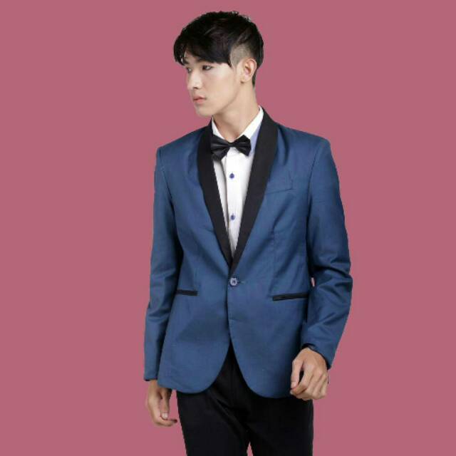 Jual JAS PRIA ROYAL NAVY - Blazer Tuxedo Biru Cowok Elegan Exclusive ...