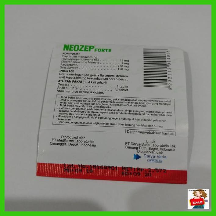 Jual OBATKELIPKUTAB- NEOZEP FORTE TABLET - OBAT BATUK PILEK -ORI ...