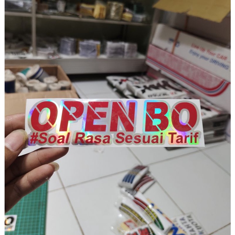 Jual stiker cuting open bo hologram | Shopee Indonesia