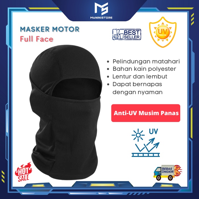 Jual Masker Motor Full Face Helm Motor Air Soft Gun Mask Ninja ...