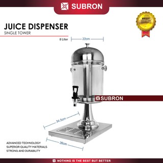 Jual SUBRON Juice Jus Dispenser Tower Minuman 8 Liter Single Stainless ...
