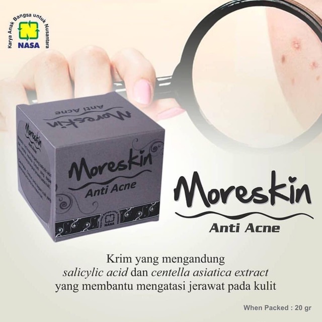 Jual MORESKIN ANTI ACNE NASA (cren khusus untuk jerawat) | Shopee Indonesia