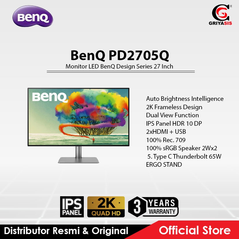 Jual Monitor LED BenQ Design Series 27 Inch PD2705Q | Shopee Indonesia