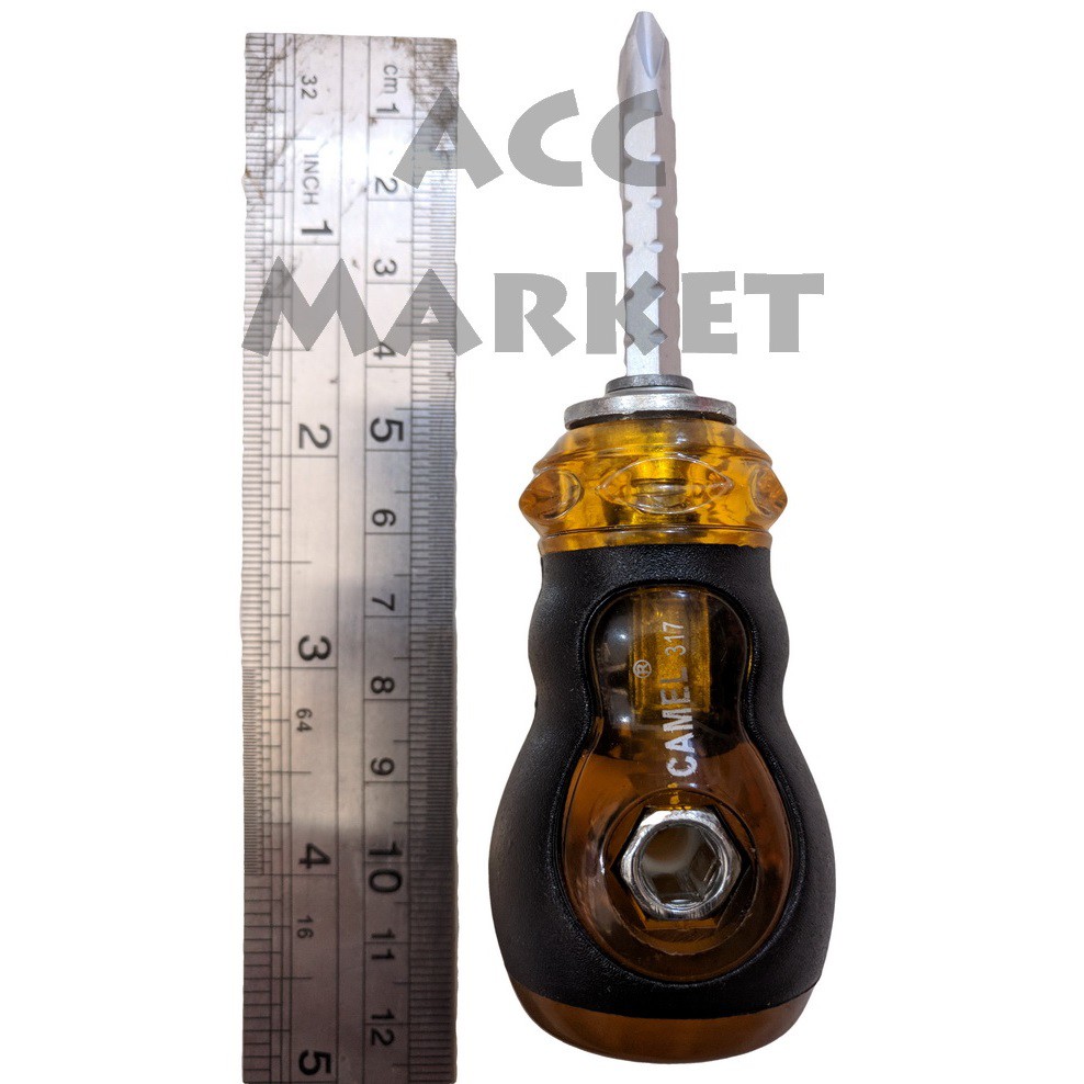 Jual Obeng Mini Kecil Cebol - + Plus Min Bolak Balik Lancip Screwdriver ...