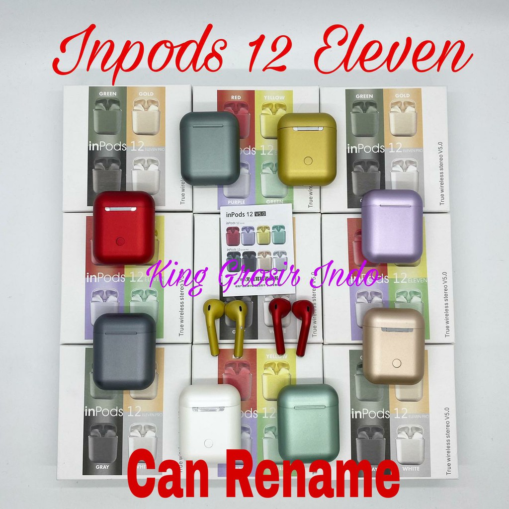 Jual Inpods 12 Eleven Pro Metal Bluetooth / Wireless Earbuds Inpods 12 ...