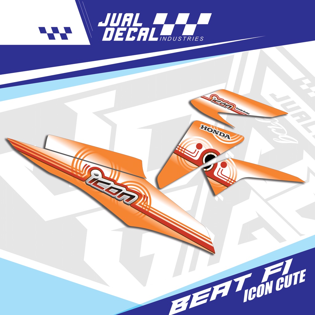 Jual Stiker Beat Fi Variasi ICON CUTE Sticker Honda Beat lis Striping ...