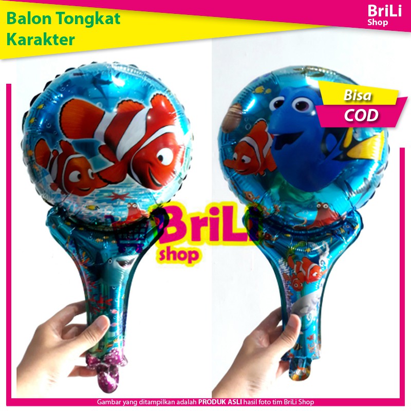 Jual Balon Pentung Karakter Ikan Nemo Dory Pentungan Tongkat Foil ...