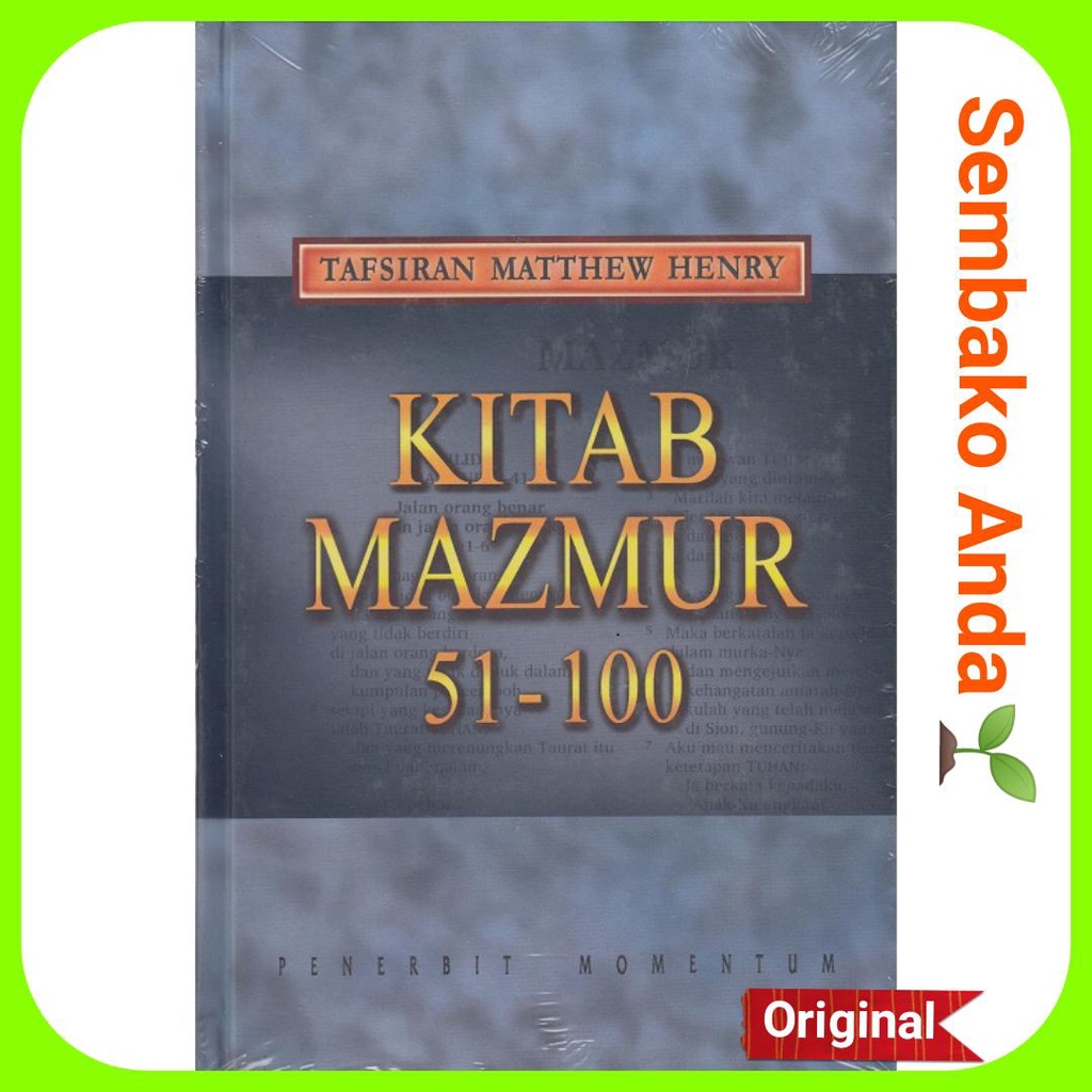 Jual A) Kitab Mazmur 51-100. Tafsiran Alkitab Matthew Henry. | Shopee Indonesia