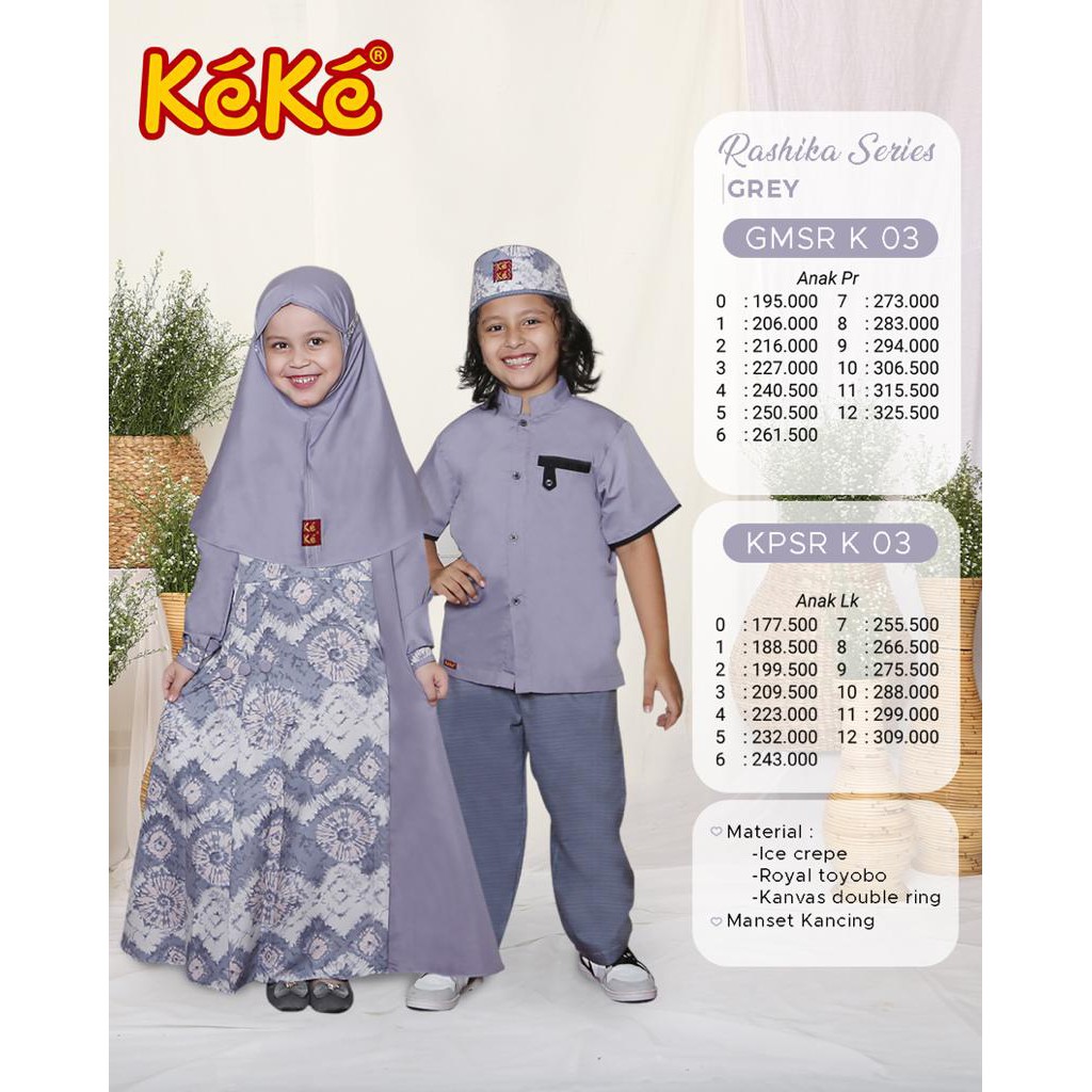 Jual Busana_Keke ~ Gamis & Koko Anak Rashika Series GMSR K 03 By Keke ...