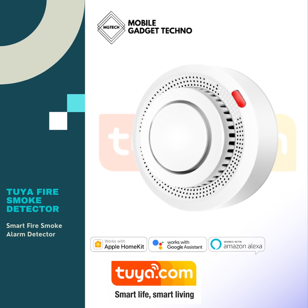 Jual Tuya Fire Smoke Alarm Smart Detector Sensor Deteksi Asap Api ...