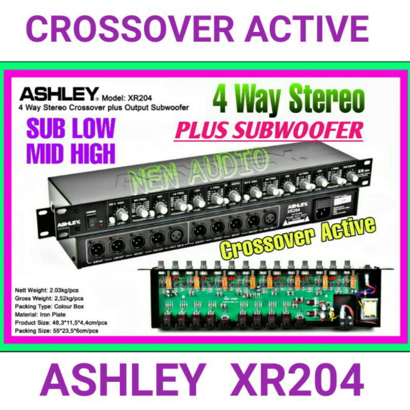 Jual Crossover Active Ashley XR204 Original Crosover Aktif Ashley XR ...
