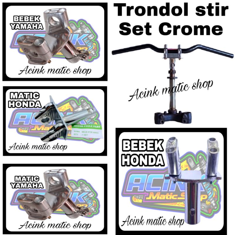 Jual Trondol Stang Meja Stir Dudukan Stang HONDA YAMAHA BEBEK Mio Beat ...