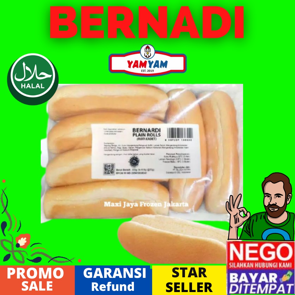 Jual ROTI HOT DOG BERNADI GRADE SUPER ISI 20 500gr 500 gram JUMBO BESAR ...