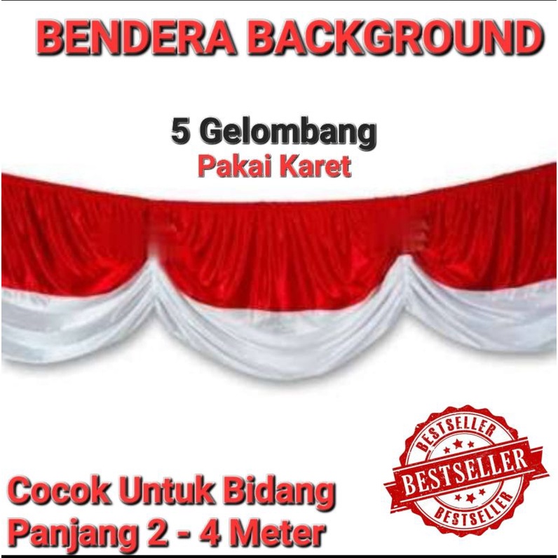 Jual Bendera Background 5 Gelombang (5 Meter Bentangan) Bahan Velez ...