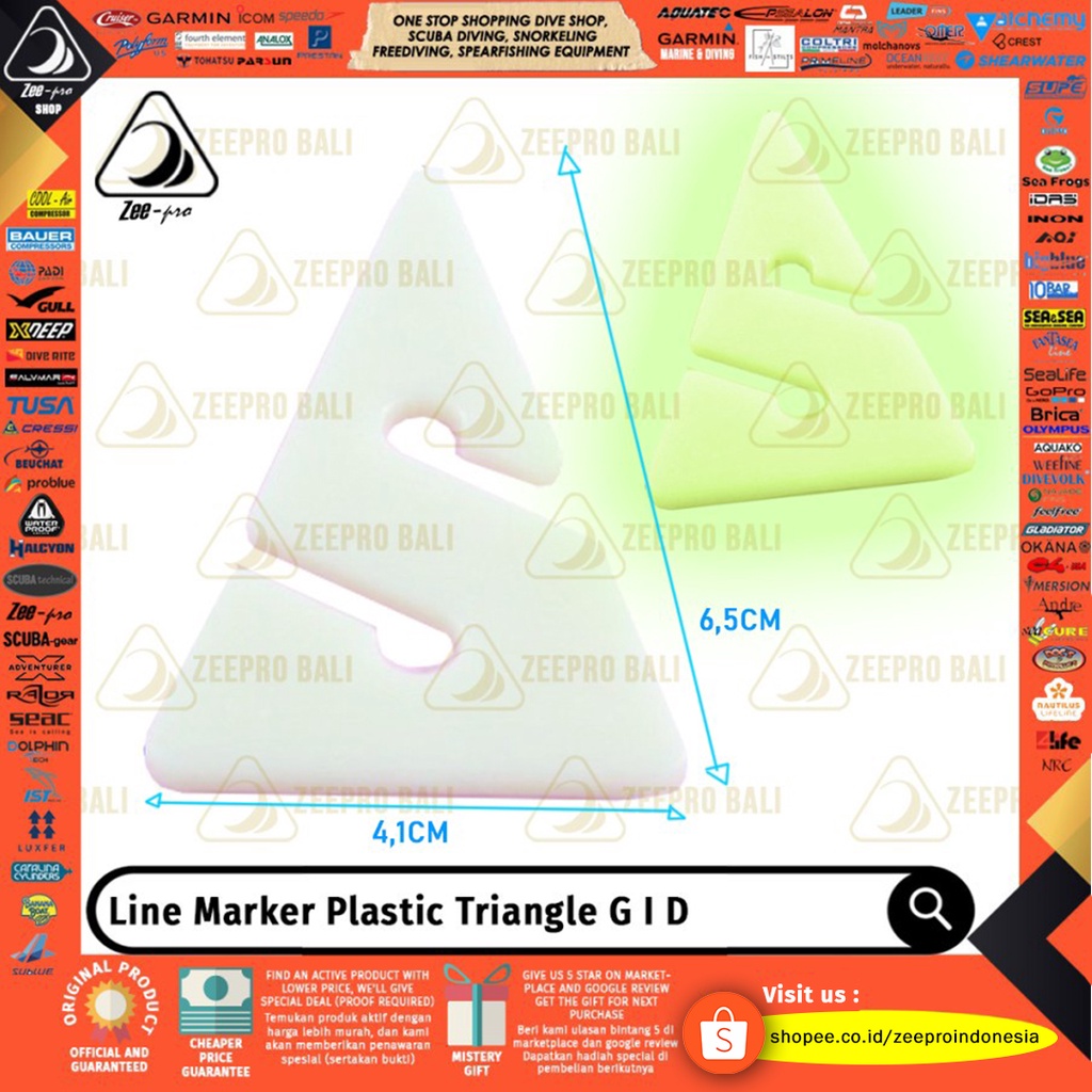 Jual Line Marker Arrows Diving Glow In The Dark Scuba Cave Zeepro Wreck ...