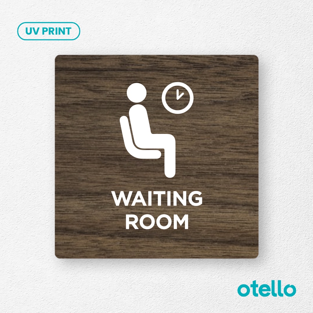 Jual Signage Waiting Room Sign Board Kayu Wooden Label Ruang Tunggu ...