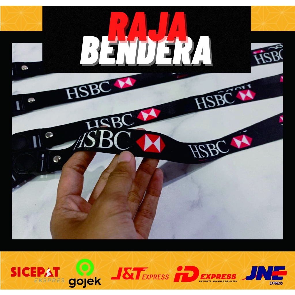 Jual Lanyard Bank HSBC / Lanyard Custom Printing / Lanyard Nametag ...