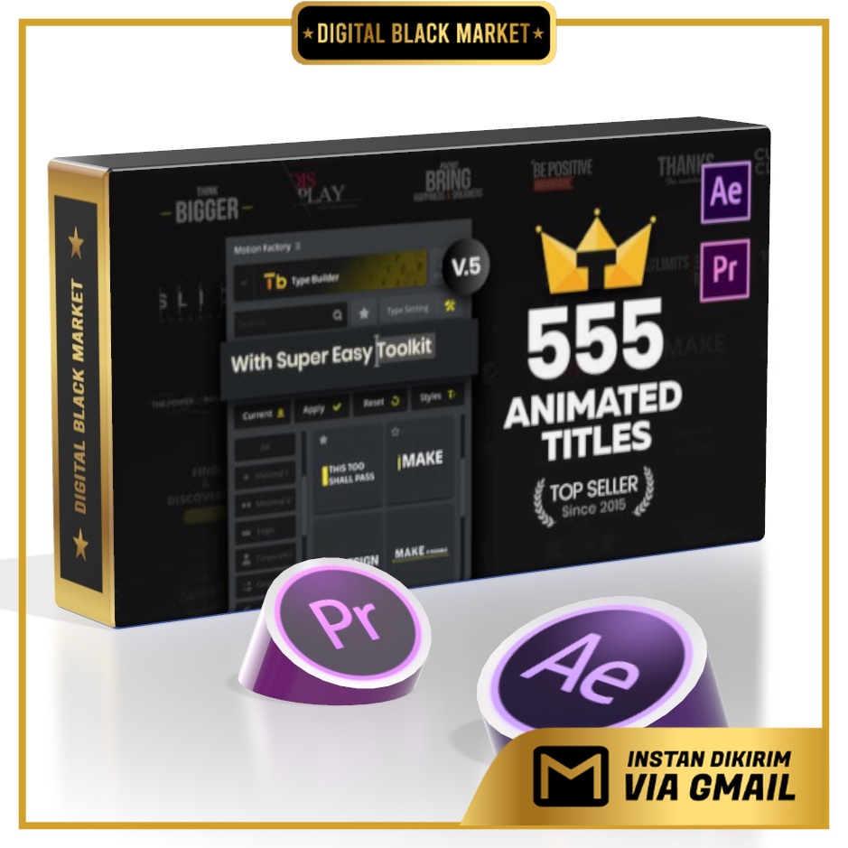 Jual ID4238 - Motion Factory Typoking V5 | Paket Animasi Judul untuk ...