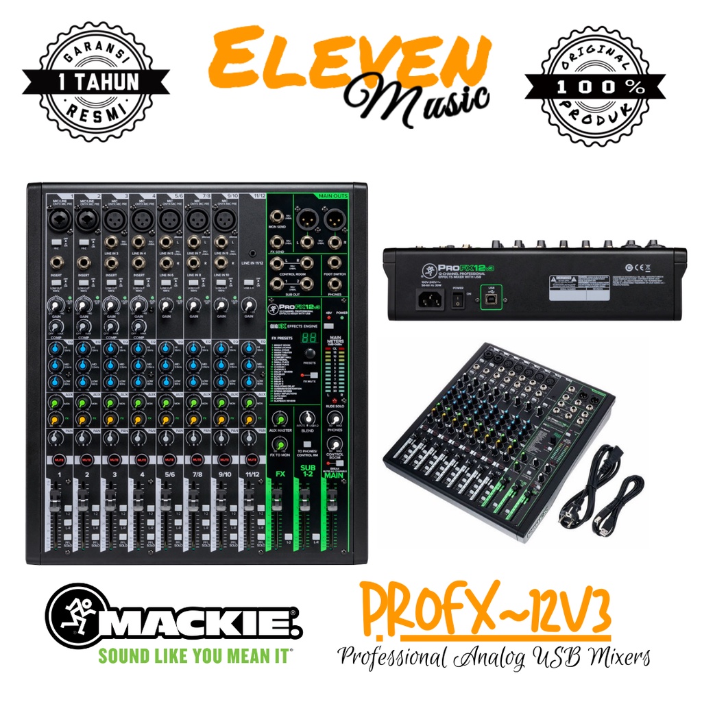 Jual Mackie ProFX12 v3 proFX12v3 12 Channel Professional Effects USB ...