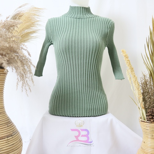 Jual SIZE STANDAR DAN JUMBO BB 40-90KG TurtleNeck rajut Lengan 3/4 ...