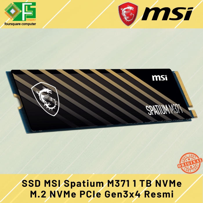 Jual MSI Spatium M371 M.2 NVMe 1 TB PCIe Gen3x4 | SSD M2 NVMe 1TB Resmi ...