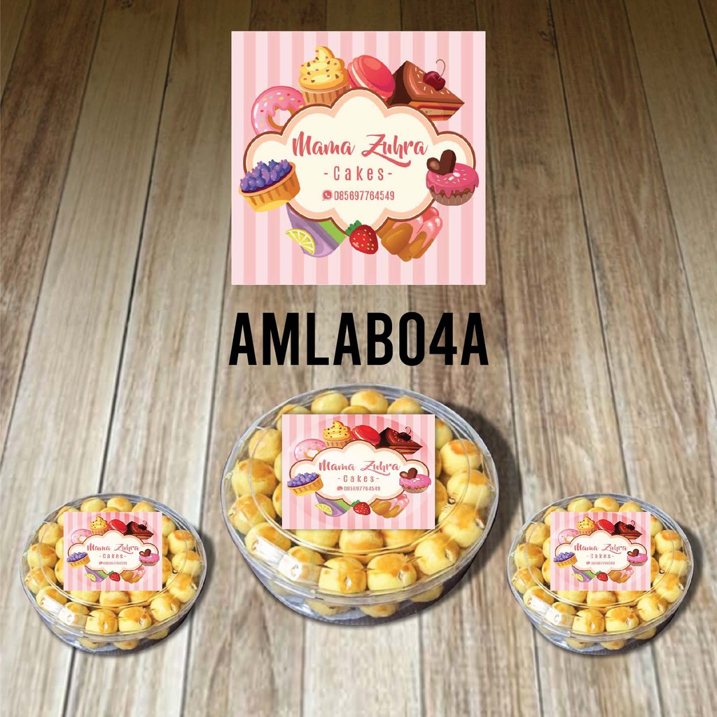 Jual Hanabi STIKER LABEL KEMASAN / STICKER LABEL KUE KERING AMLAB04A ...