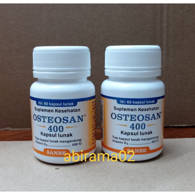 Jual osteosan 400 vitamin d3 400iu 1 botol 60 kapsul lunak | Shopee ...