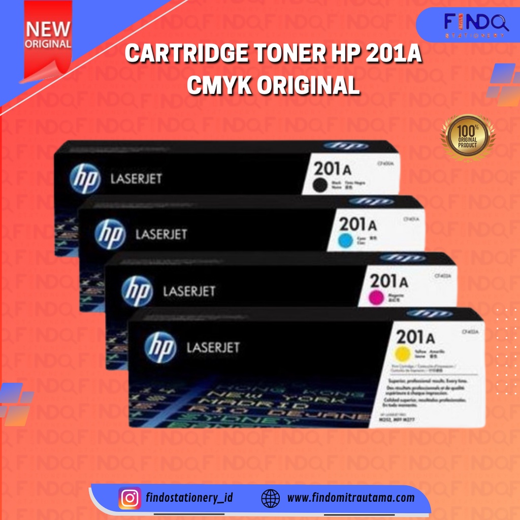 Jual TONER HP 201A (CF400-403a CMYK/ALL COLOR) - 100% ORIGINAL | Shopee ...