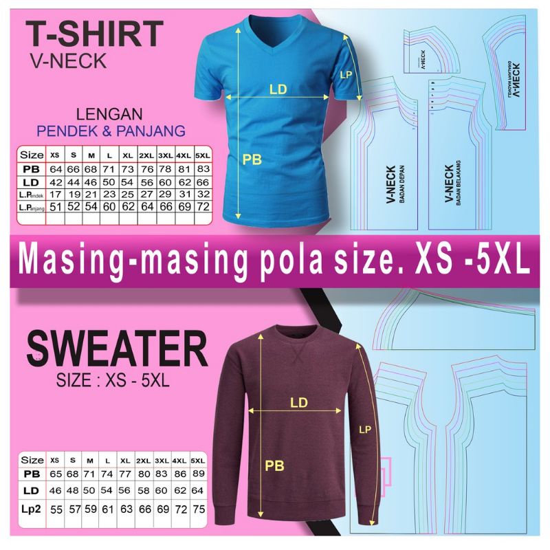 Jual MASTER POLA DIGITAL KAOS DAN SWEATER FORMAT CORELDRAW BY APRILIA ...