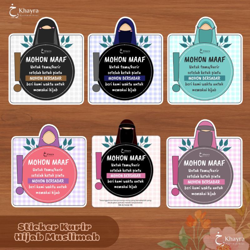 Jual STICKER KURIR HIJAB MUSLIMAH BY KHAYRA MUSLIMAH | Shopee Indonesia