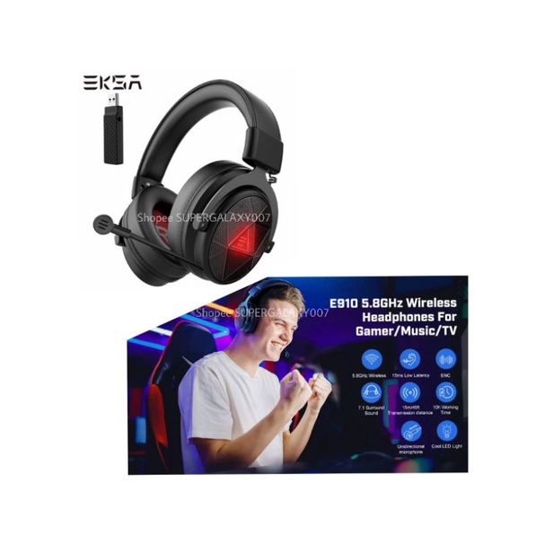 Jual EKSA E910 5.8Hz Gaming Headset With Microphone Headphone Wireless Headphones Game Headset ...