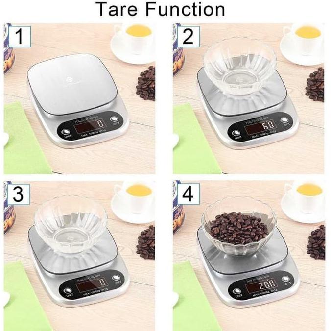 Jual Timbangan Digital Dapur 10KG / 1GR Kitchen Coffee Scale Kopi Kue - Hitam | Shopee Indonesia