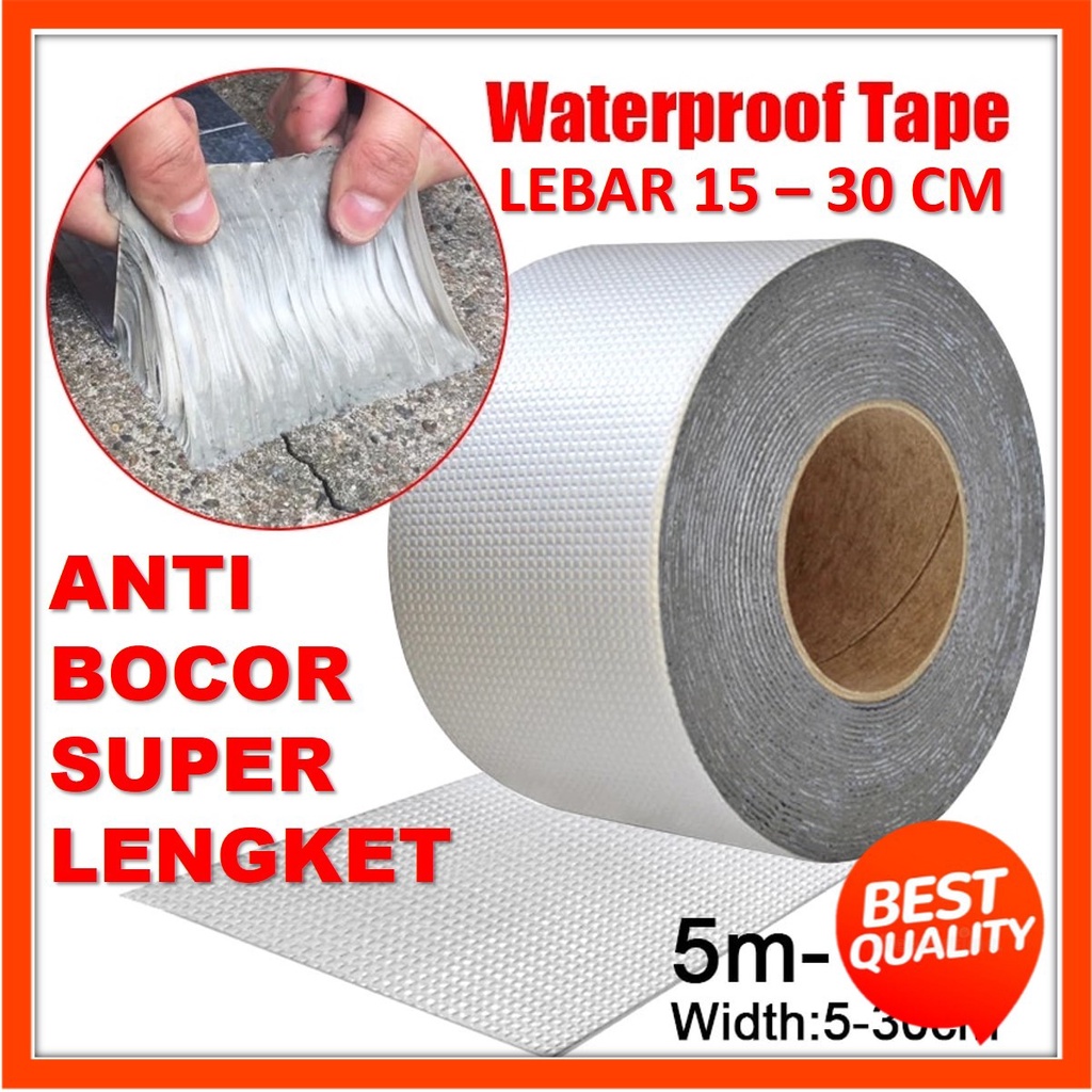 Jual [LEBIH LEBAR] 10 Meter Lakban Anti bocor Allumunium Foil Butyl ...