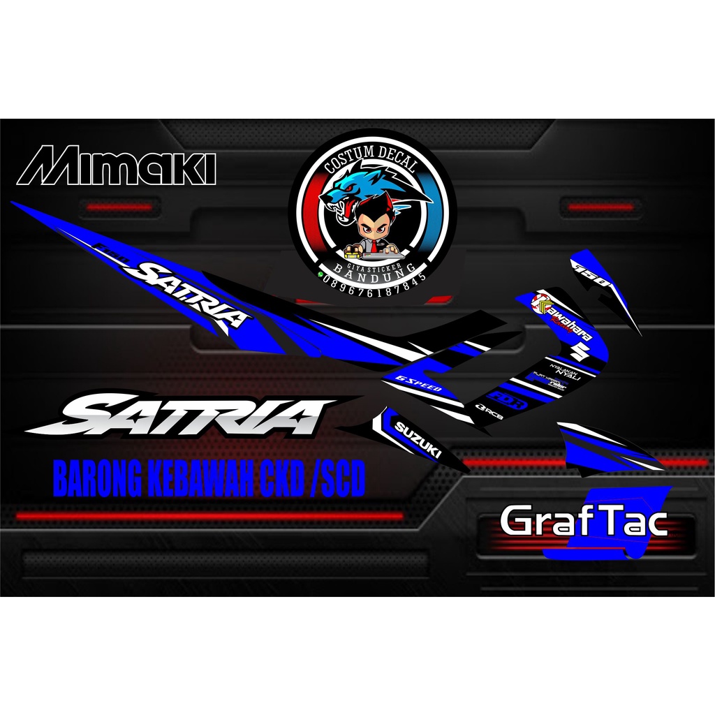 Jual Stiker STRIPING STICKER SATRIA FU BARONG GRAFIS suzuki costum ...