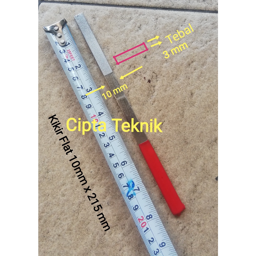 Jual Kikir Diamond Flat 10mm x panjang 215mm Kikir intan 10 mm x 215 mm ...