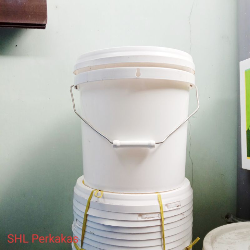 Jual TIMBA PLASTIK 12 LITER MURAH + TUTUP - POT PLASTIK PUTIH LINGKARAN ...