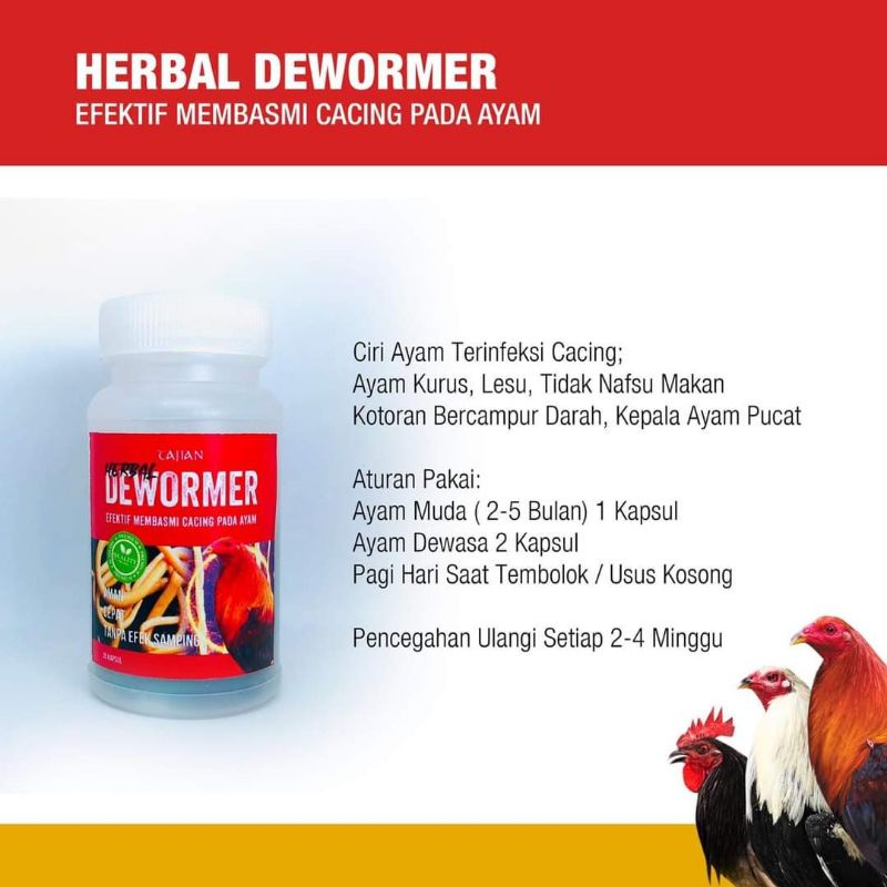 Jual Obat cacing ayam DEWORMER | Shopee Indonesia