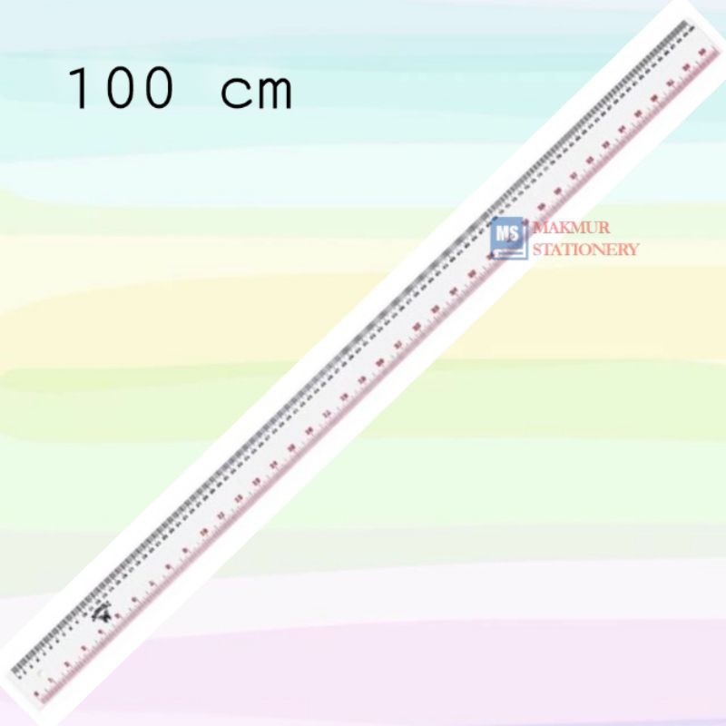 Jual Penggaris Plastik/Mistar Plastik Butterfly 100cm | Shopee Indonesia