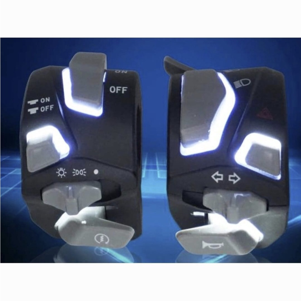 Jual Saklar LED Motor ON OFF starter klakson horn lampu dekat jauh ...