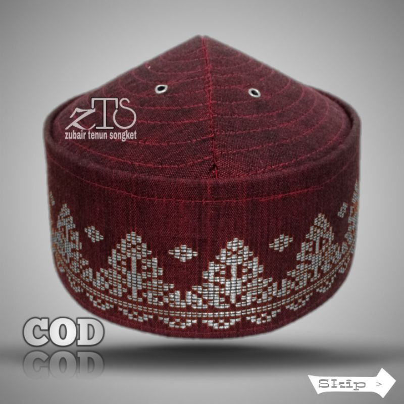 Jual kopiah songkok bulat melayu peci tenun songket fashion para pria ...