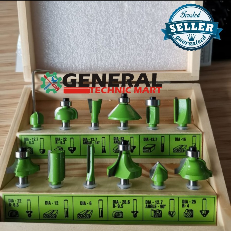 Jual RYU mata profil set kayu Trimmer Router 12pcs | Shopee Indonesia