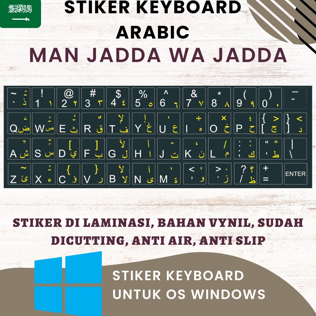 Jual stiker keyboard arab STIKER ARABIC LAPTOP PC Sticker Kibot Font Arab | Shopee Indonesia