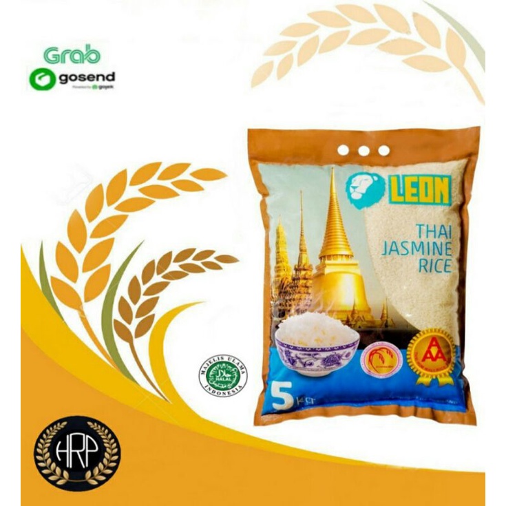 Jual Beras LEON Wangi Jasmine Thailand PREMIUM LEON 5kg - Premium Thai ...