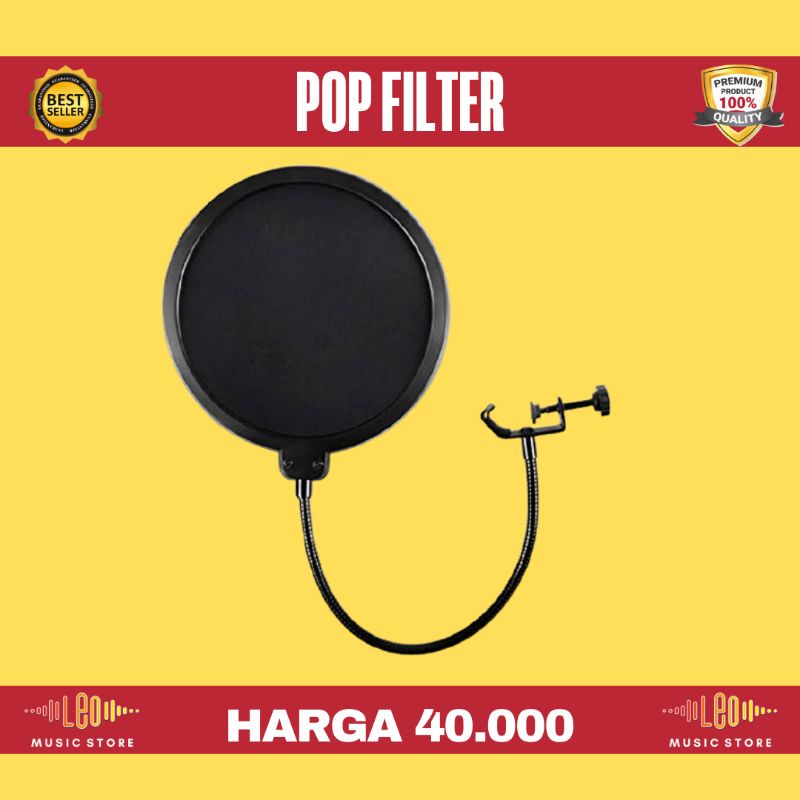 Jual Pop filter mic condenser recording whinscreen | Shopee Indonesia