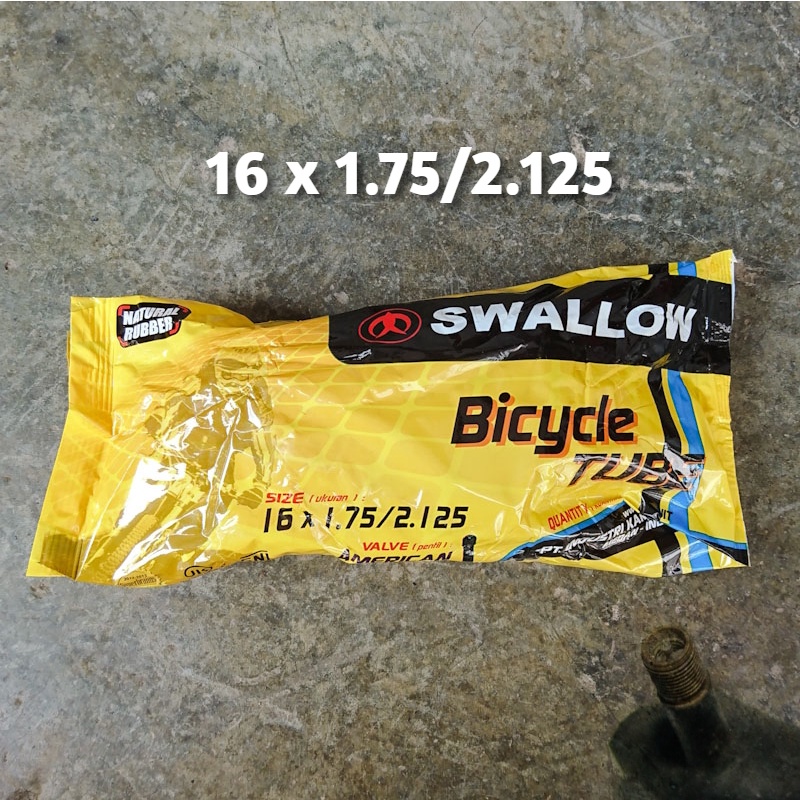 Jual Ban Dalam Sepeda Swallow 16 x 1.75/2.125 AV Pentil Motor | Shopee Indonesia