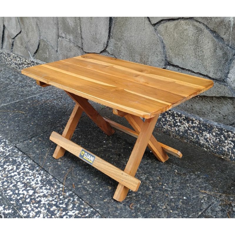 Jual Meja Lesehan/ Meja Belajar/ Meja Portable/ Meja Lipat Kayu Jati 50 ...