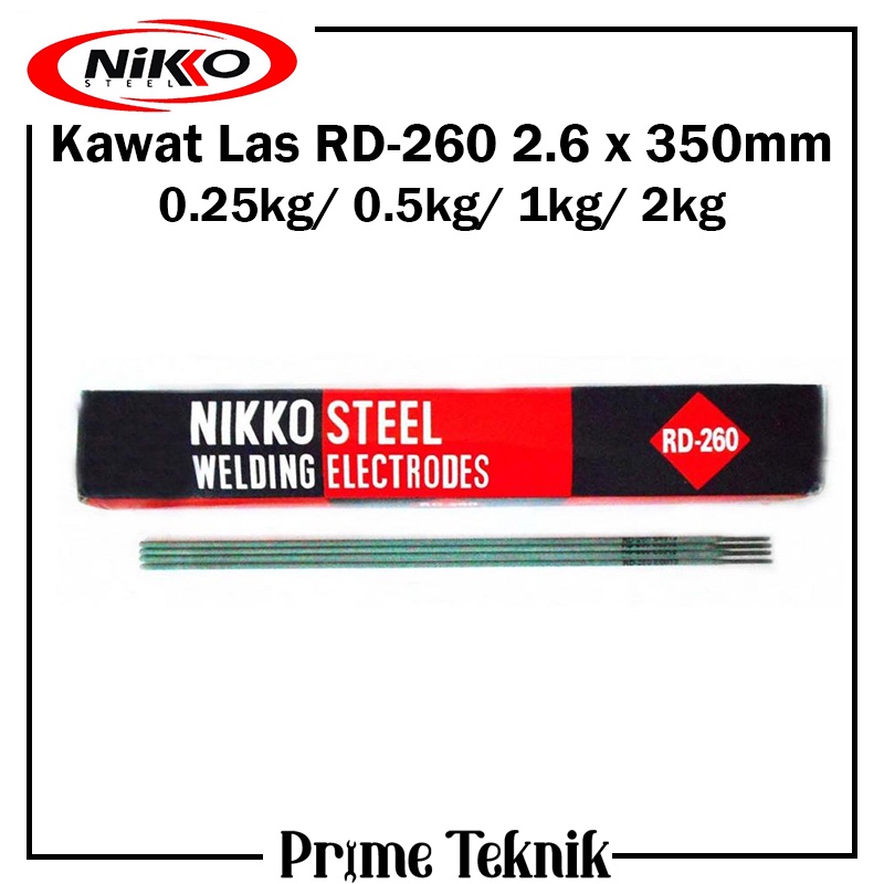 Jual Kawat Las 2.6mm Nikko Steel RD 260 2.6 x 350 mm RD260 Ecer 1kg 2kg | Shopee Indonesia